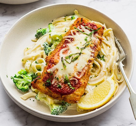sole au parmesan et pâte alfredo – Grand Chef à la Maison
