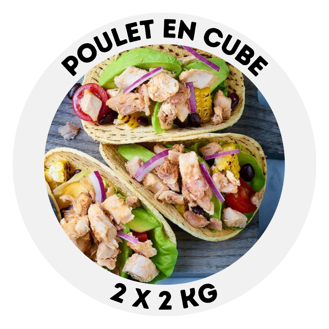 Poulet en cube (60 % blanc et 40 % brun) – Grand Chef à la Maison